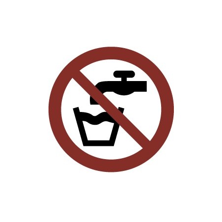 Pegatina Señal agua no potable - Prevención de riesgos laborales