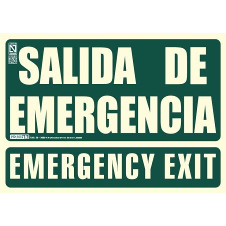 Señal Salida de emergencia / Emergency Exit Clase B