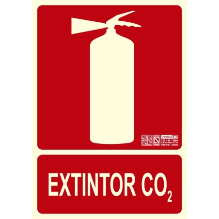 Señal Extintor Co2 Clase B - Señal extinción de incendios